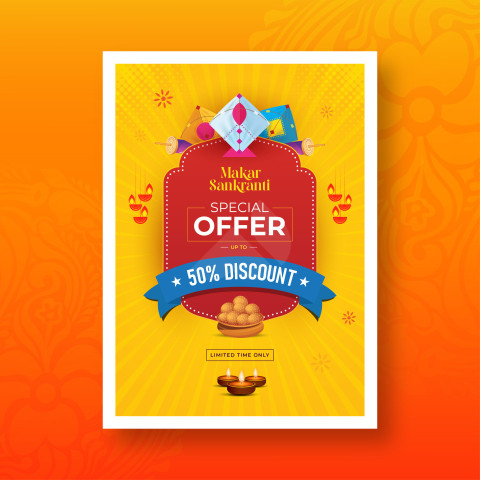 Makar Sankranti Festival Offer Poster Design template - Photo #1486 ...